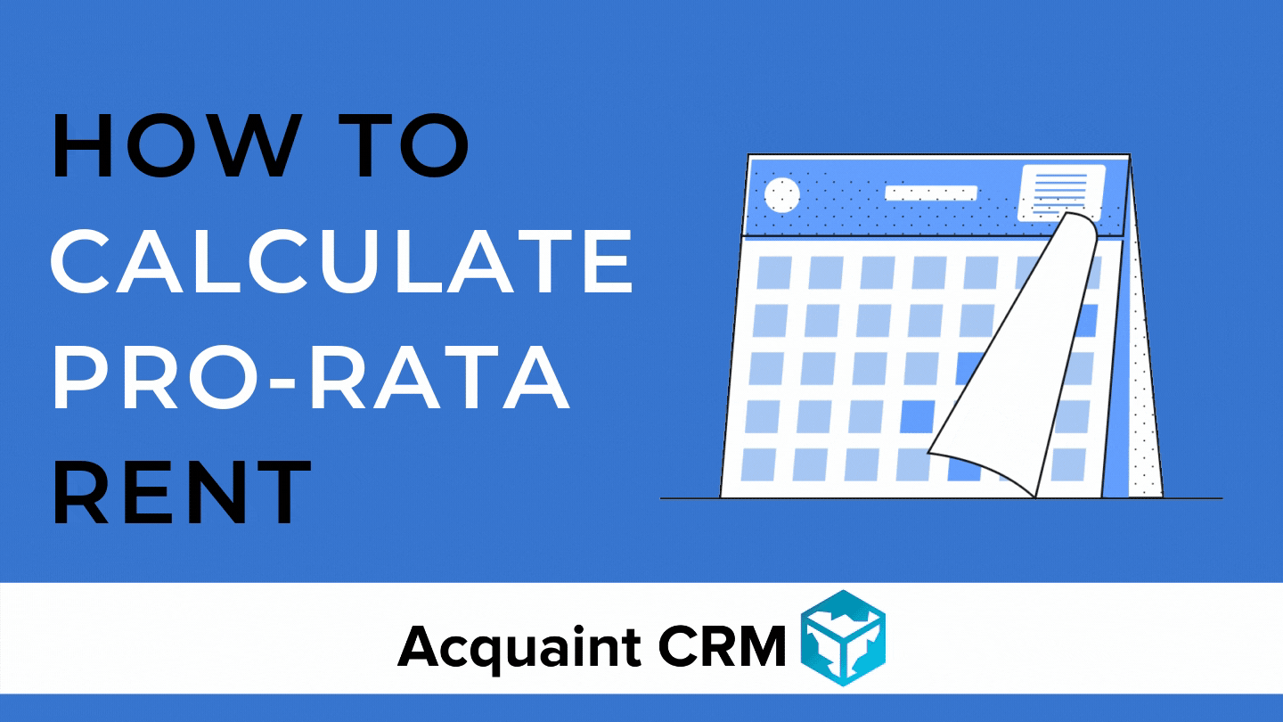 How To Calculate Pro Rata Rent Estate Lettings Agents Property CRM 